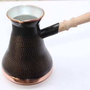 Jezve 6-7 Cups 18 Oz Copper Turka Turkish Coffee Pot Maker Cezve Ibrik ...