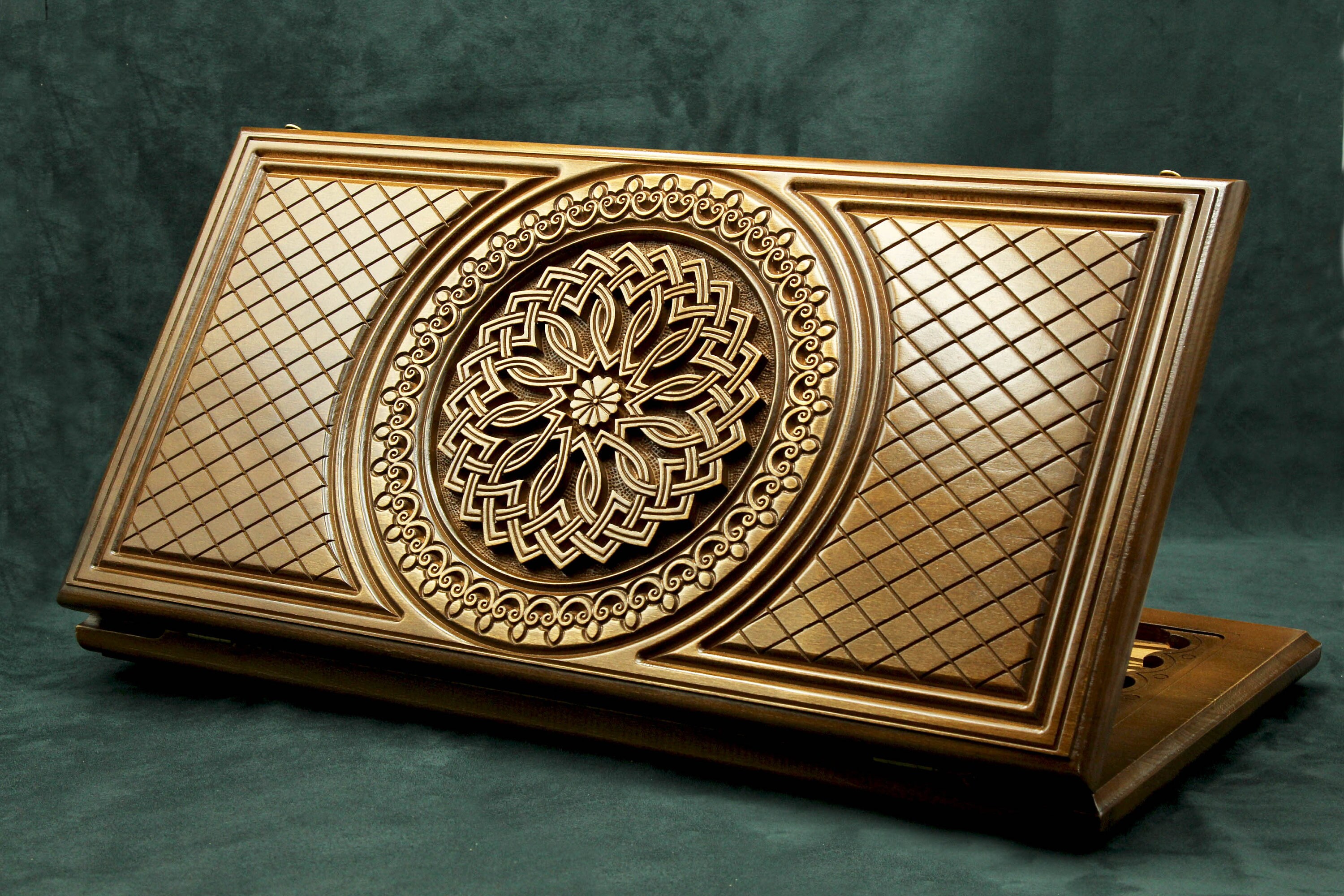 Backgammon set Wooden backgammon board Armenian carved | Etsy