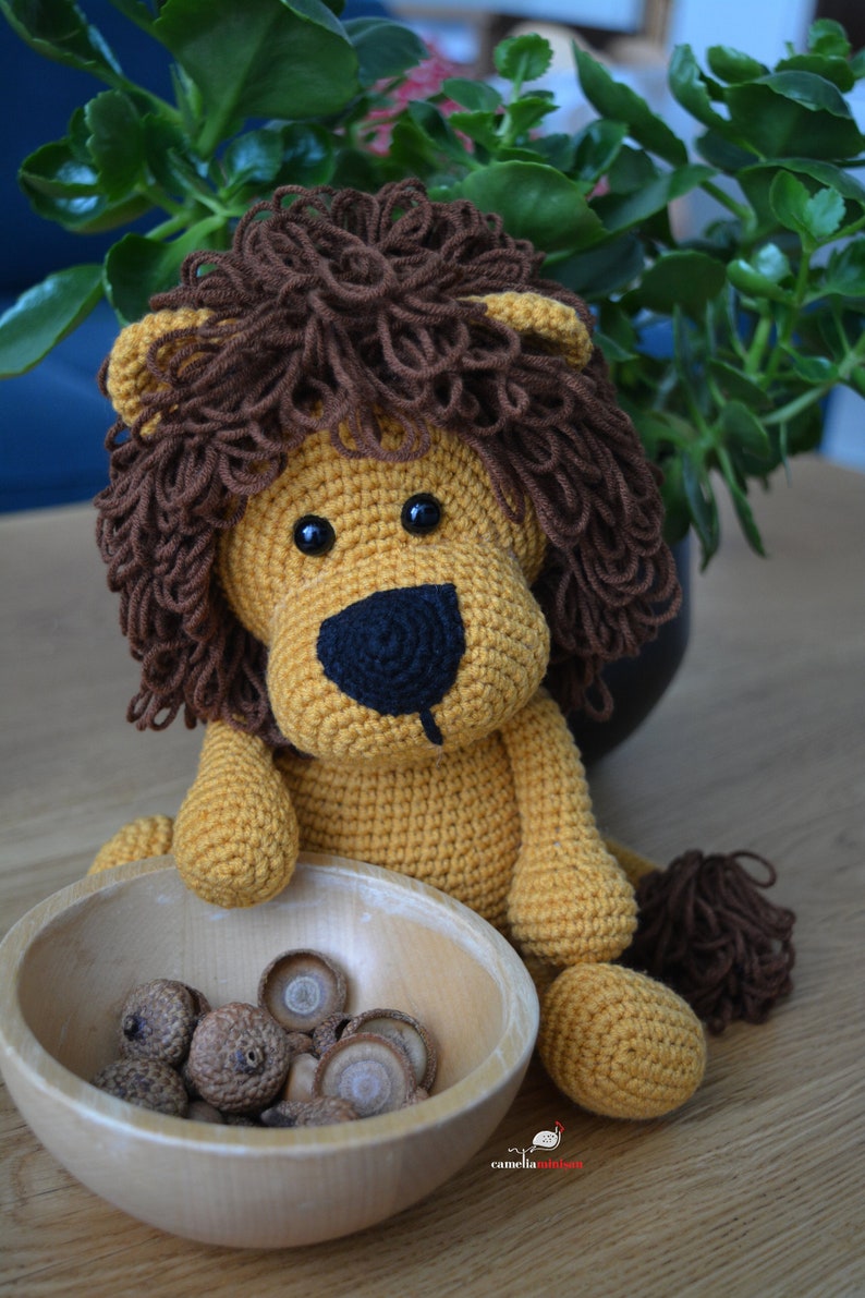 Edward the Lion Crochet PATTERN amigurumi Lion - Etsy