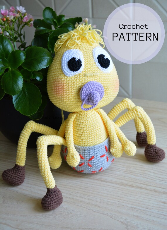 SPINNI the Little Spider Crochet PATTERN Spider Toy - Etsy