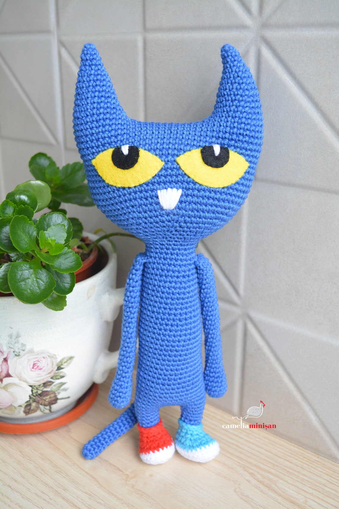 Crochet Blue Cat PATTERN. Amigurumi Tutorial. Pete the Famous - Etsy
