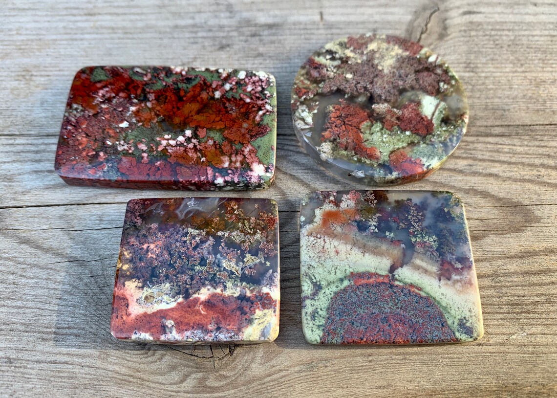 Scenic Quartz Cabochon Natural Smooth Polished Landscape Quartz ...