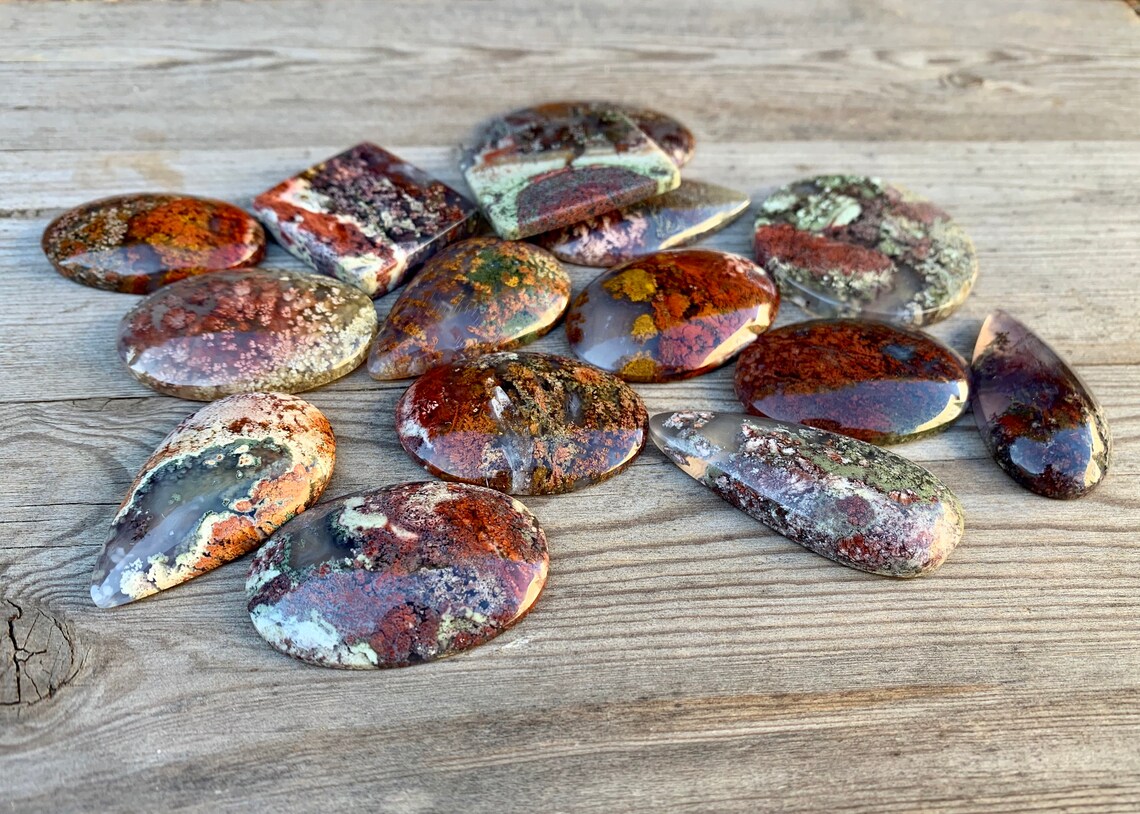Scenic Quartz Cabochon Natural Smooth Polished Landscape Quartz ...