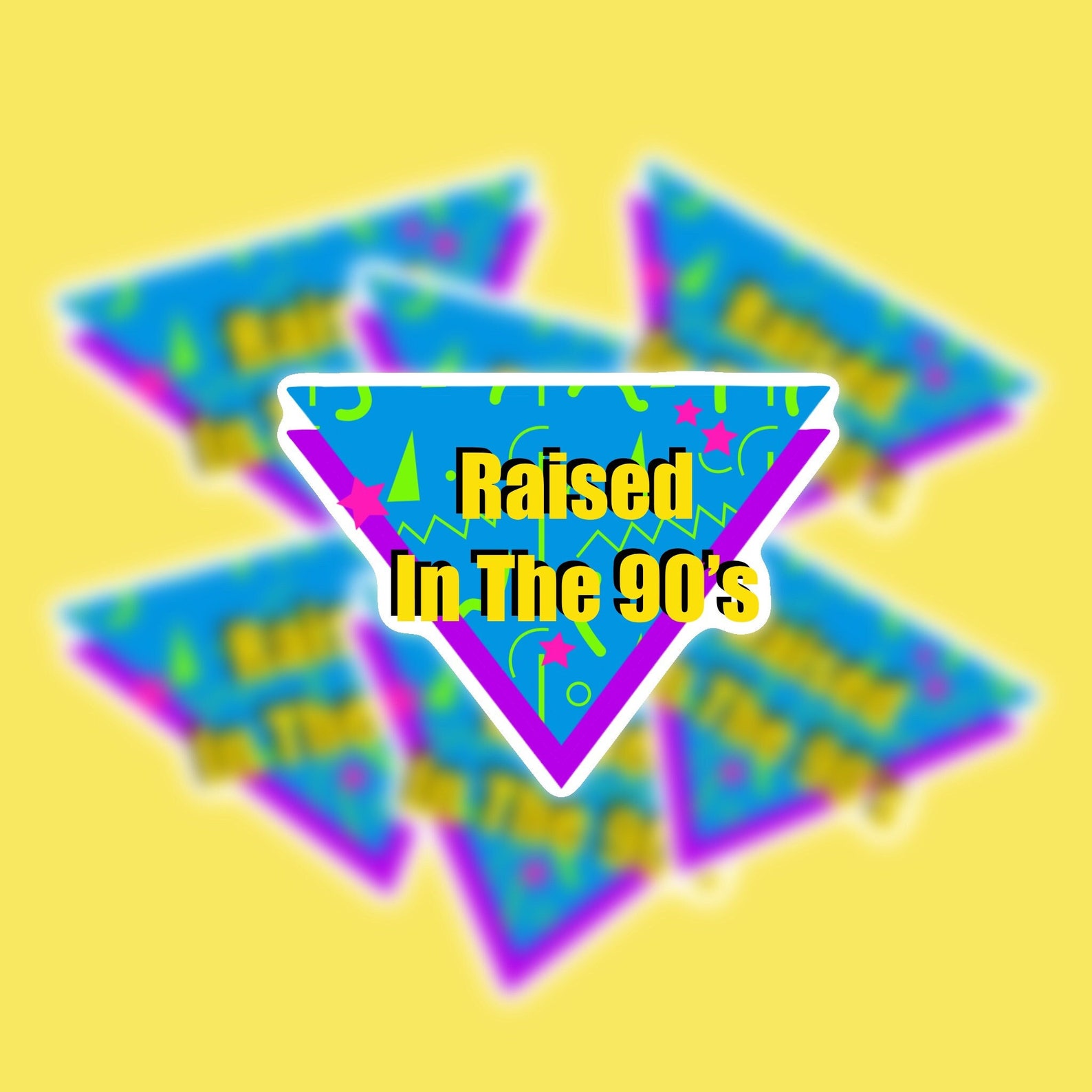 Raised in the 90's Sticker, 90s Aesthetic, 90s Stickers, 90s Nostalgia ...