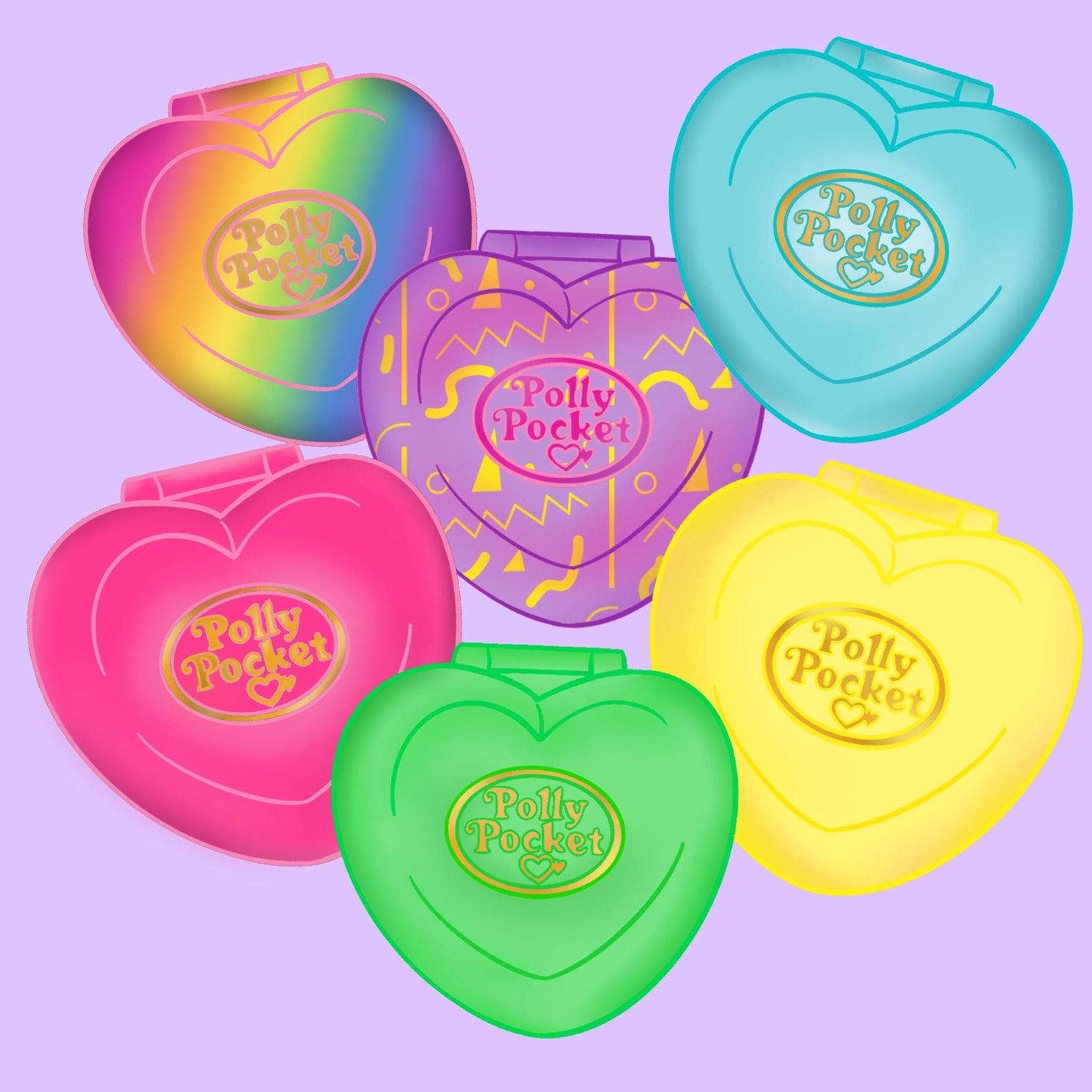 Polly Pocket Compact Sticker Vintage Polly Pocket 90s Toys - Etsy