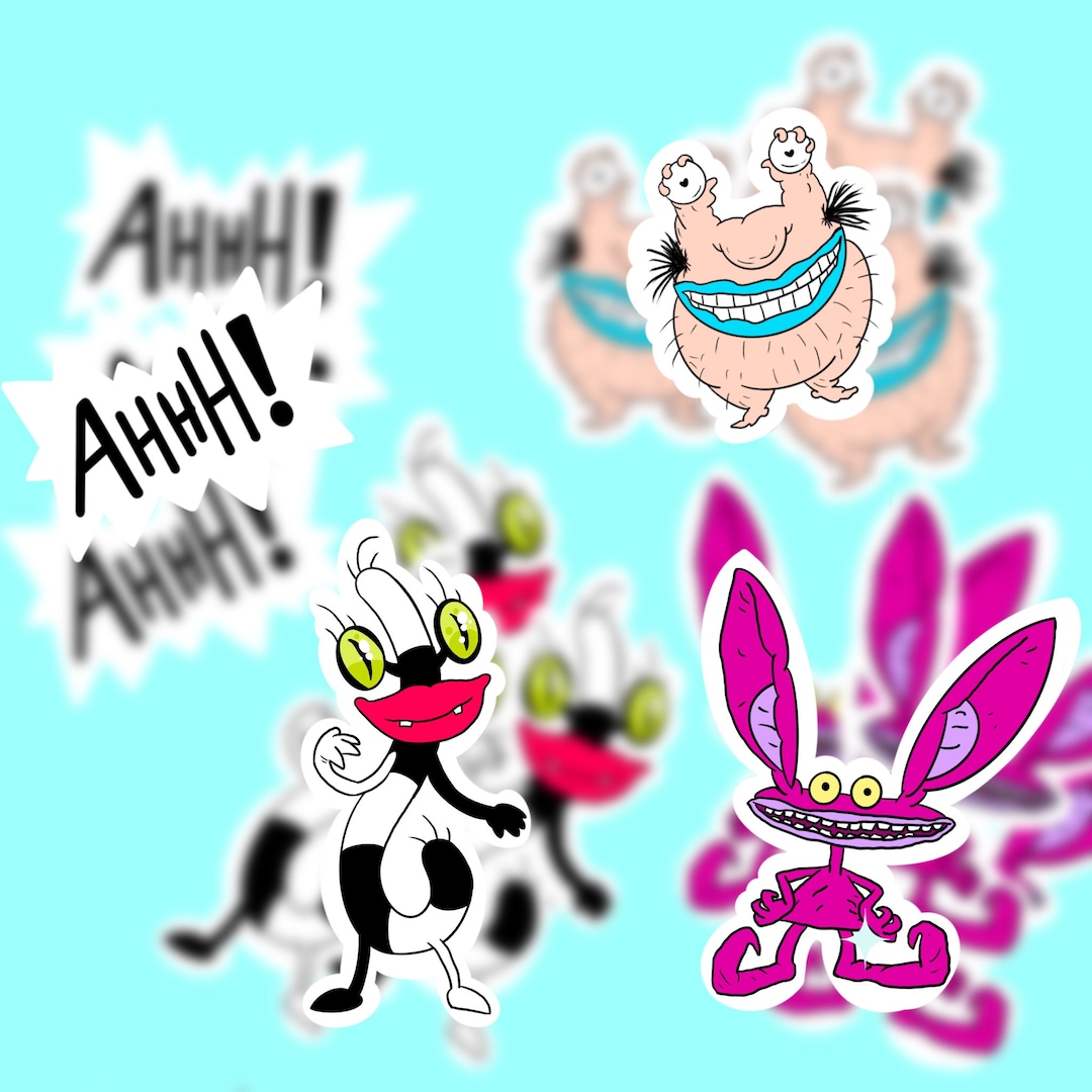 Ahhh! Real Monsters Stickers 90s Cartoon 90s Kids 90s Stickers - Etsy