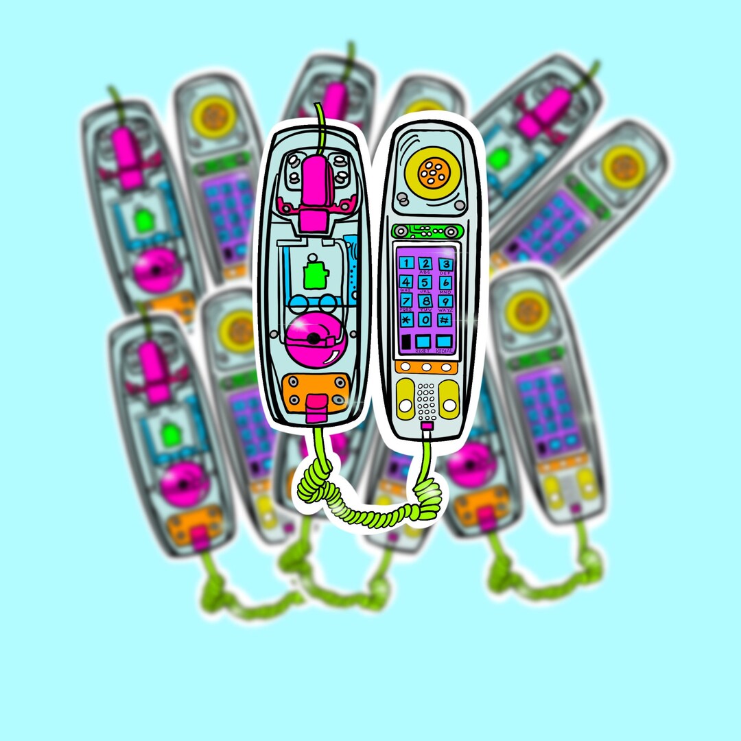 The 90's Are Calling 90s Phone Sticker 90s Clear Phone - Etsy