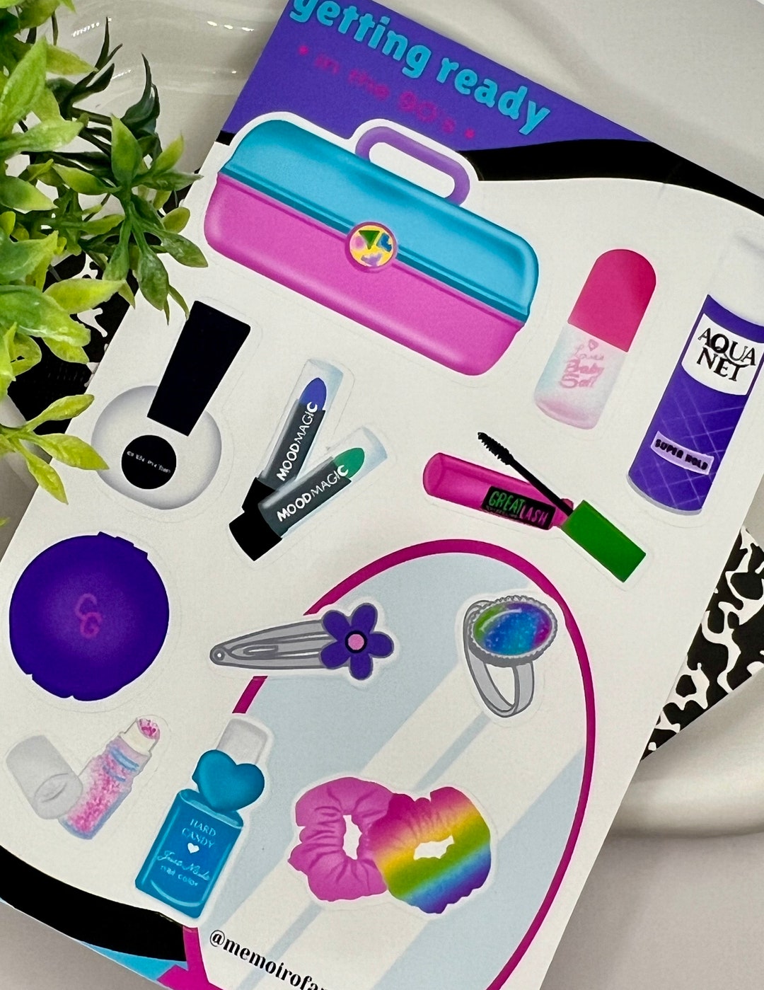 Getting Ready in the 90's, 90s Girl Sticker Sheet, Nostalgic Stickers ...