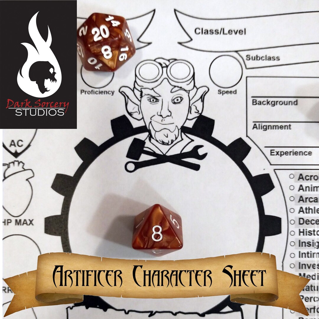 Illustrated Character Sheet for 5e Dungeons & Dragons - Etsy