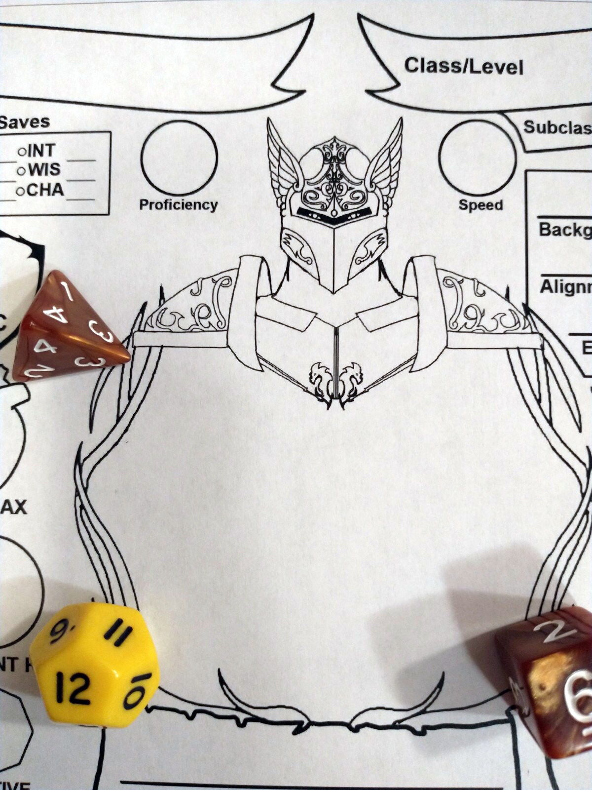 Illustrated Paladin Character Sheet for Dungeons & Dragons 5e - Etsy