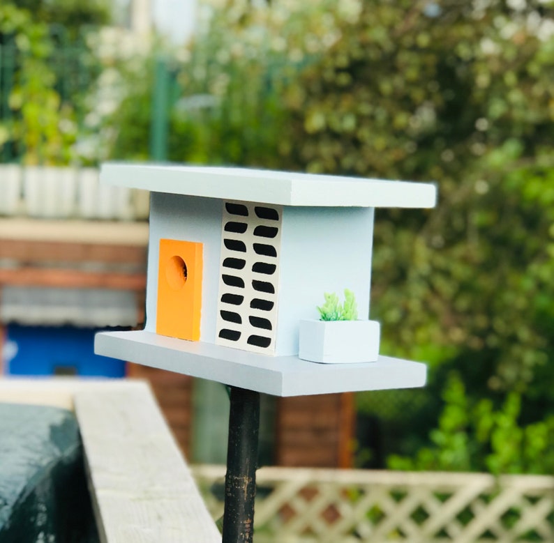 Mid Century Modern House Birdhouse. - Etsy