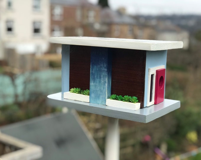 Mid Century California Modern Birdhouse With Feeder and Table - Etsy