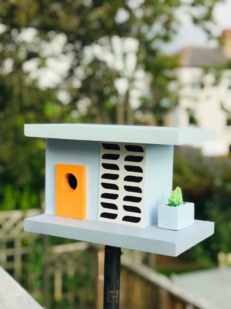 Mid Century Modern House Birdhouse. - Etsy