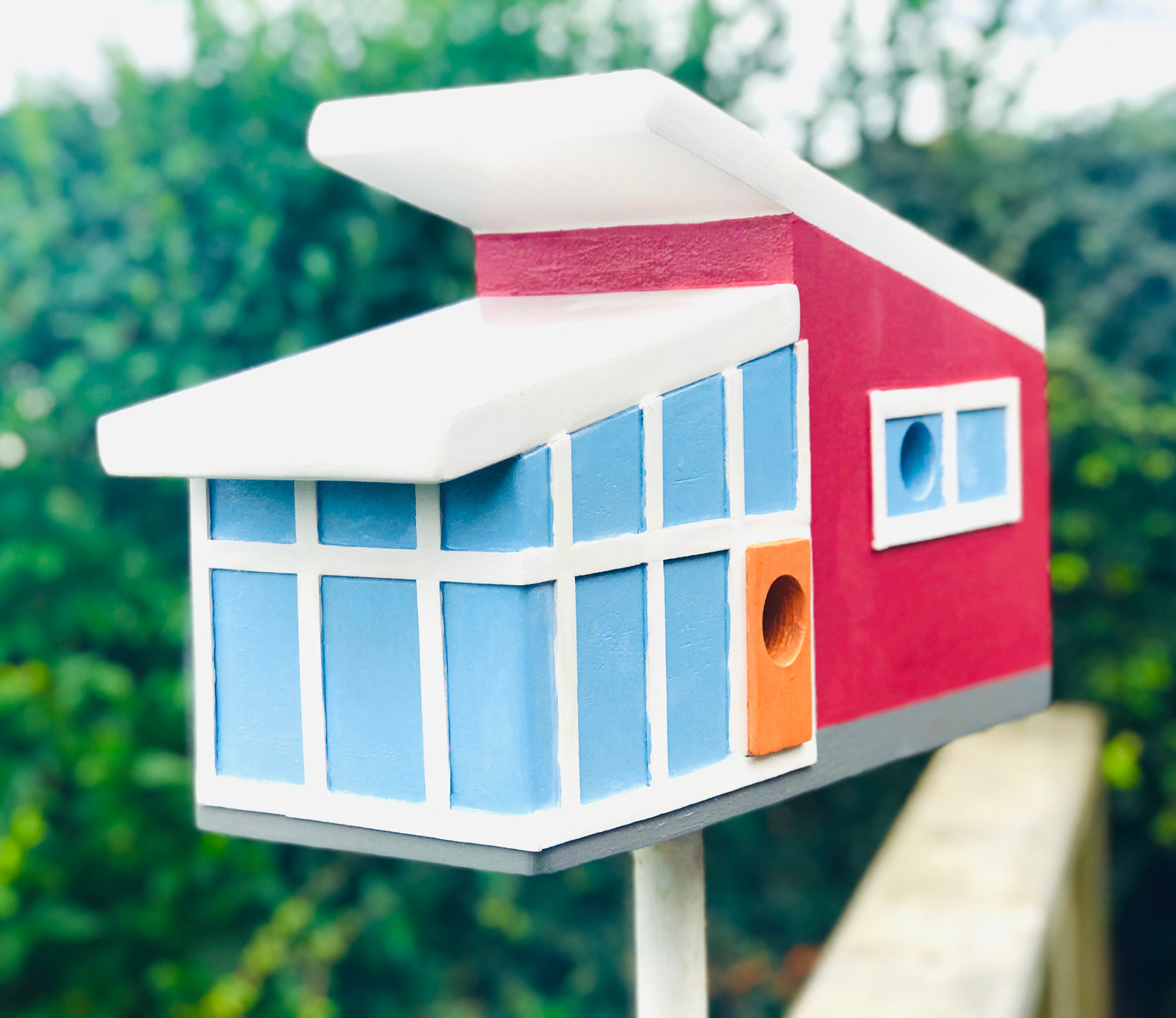 Two Room Mid-century California Modern Birdhouse - Etsy