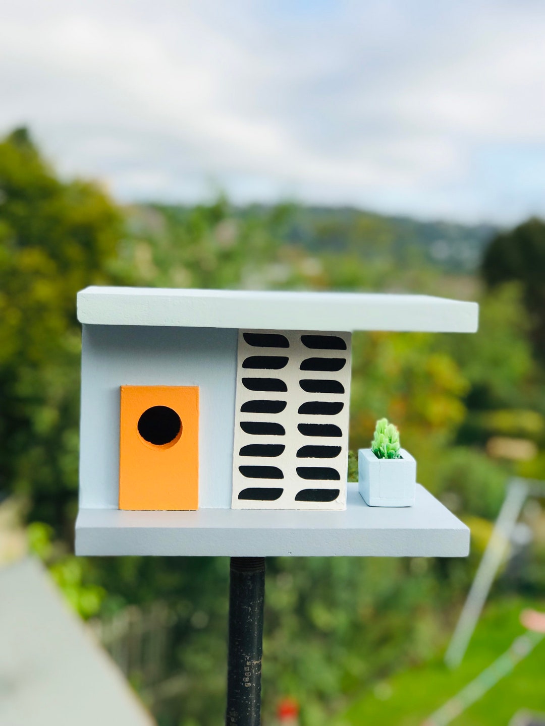 Mid Century Modern House Birdhouse. - Etsy