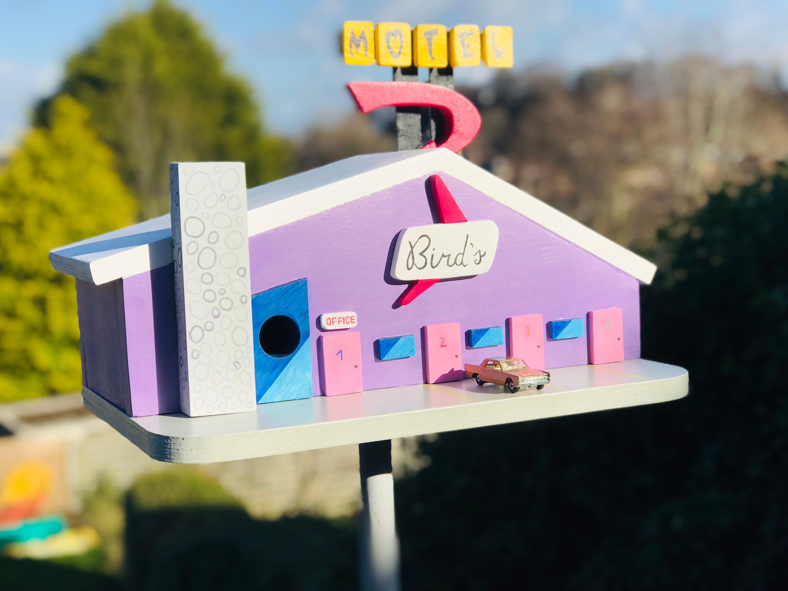 Mid-century Modern American Motel Birdhouse - Etsy