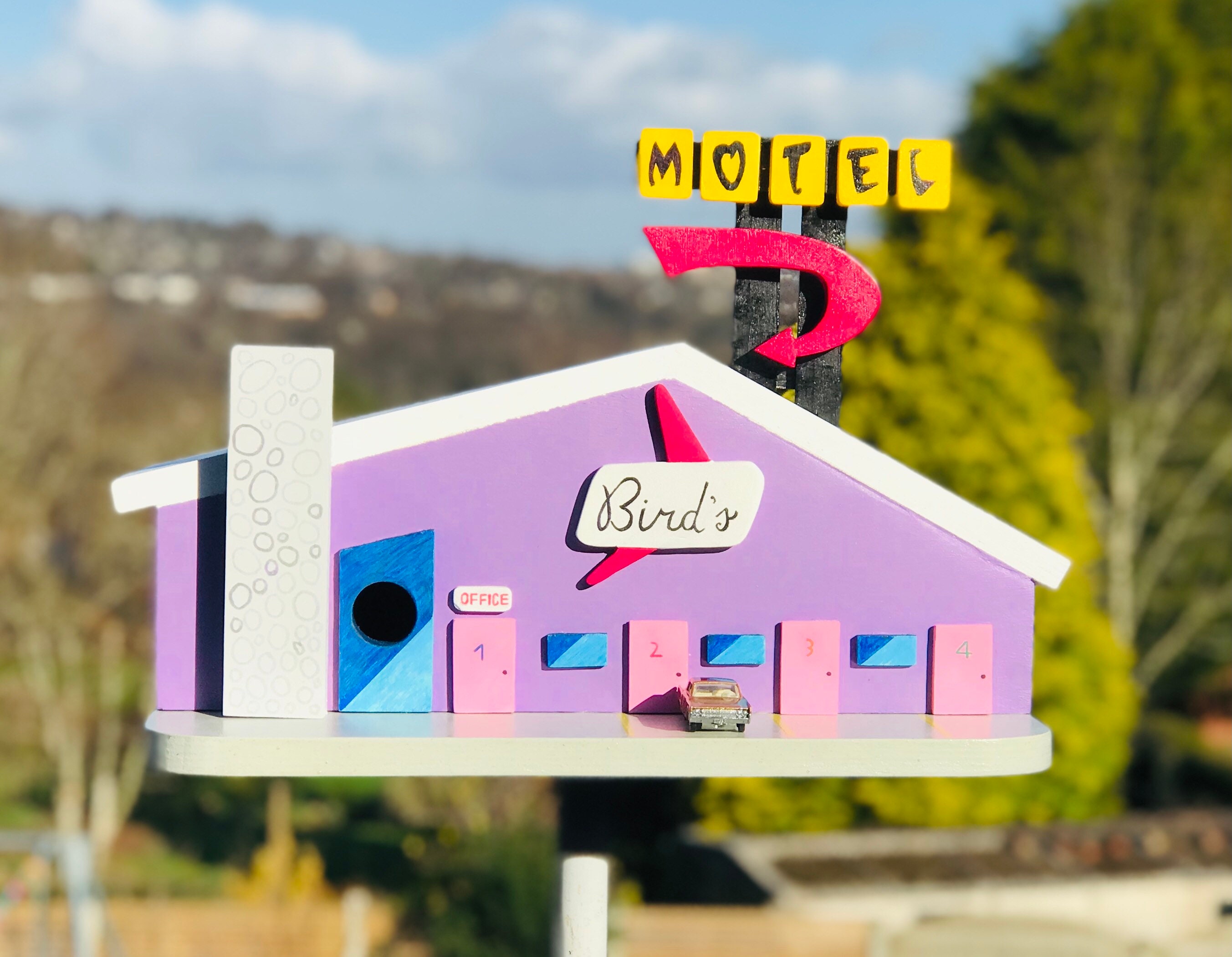 Mid-century Modern American Motel Birdhouse - Etsy