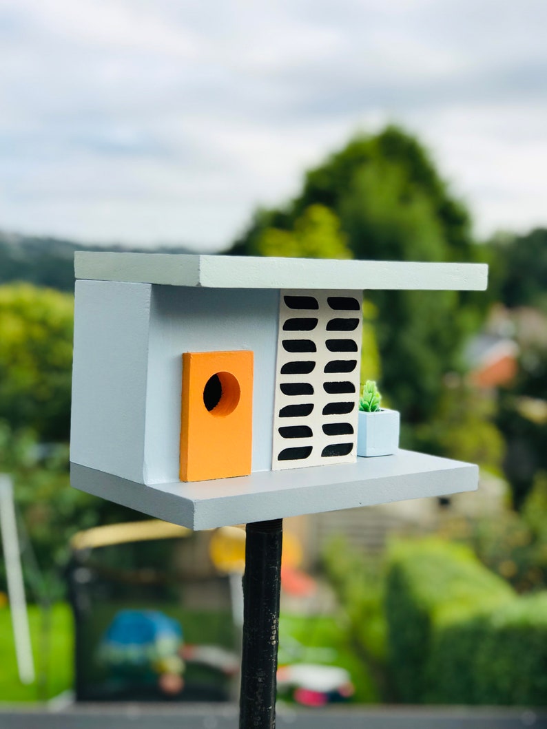 Mid Century Modern House Birdhouse. - Etsy