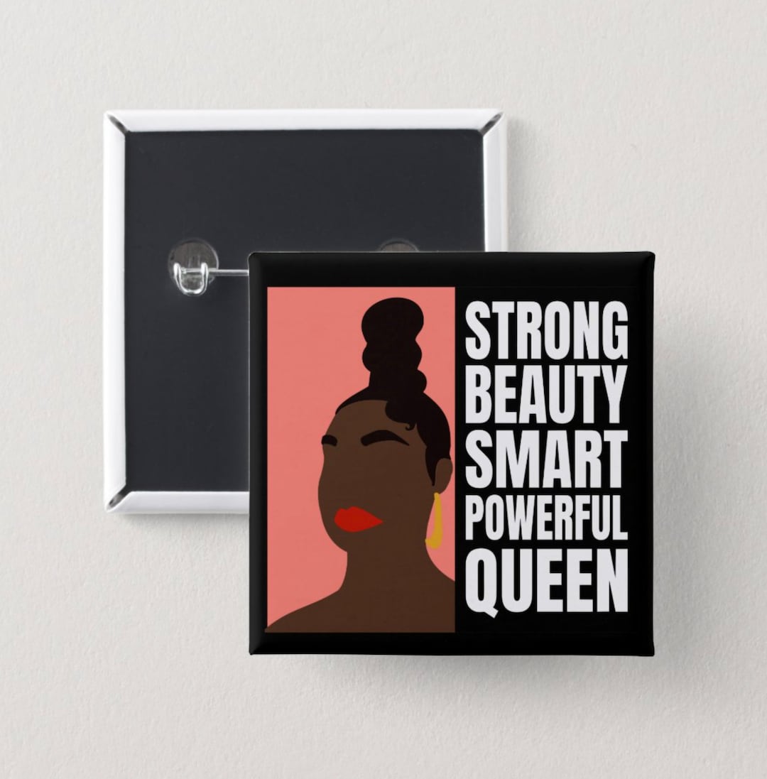 Strong Black Girl Pin Back Button | Black Girl Magic | Melanin Pins ...