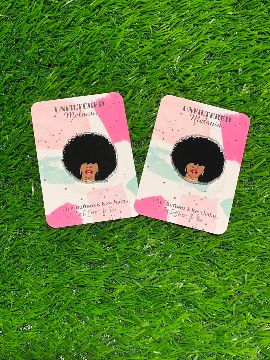 Afro Girl Acrylic Pin /black Girl Magic Acrylic Pin/pin/mini Buttons ...