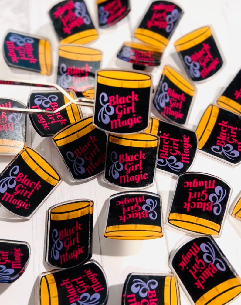 Black Girl Magic Buttons/black Girl Magic Acrylic - Etsy