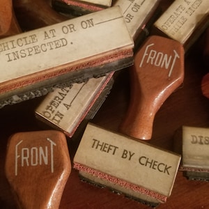 Vintage Police Wood Handled Rubber Stamps, Police Department, Wood ...