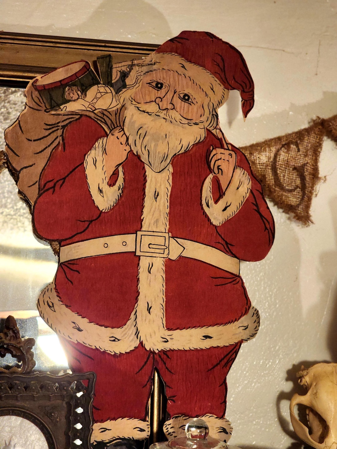 Vintage Santa, Crepe Paper, Creepmas, Creepy Claus, Santa Claus ...