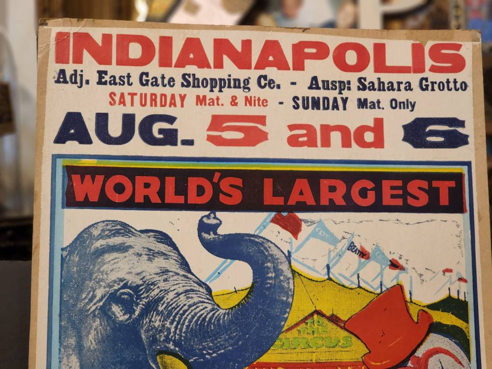 Vintage Circus Window Card, Poster, Smiling Clown, Clyde Beatty and ...