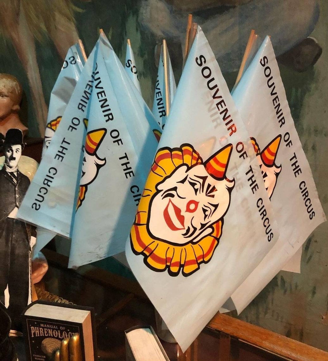 Vintage Circus Flag Souvenir Clown - Etsy