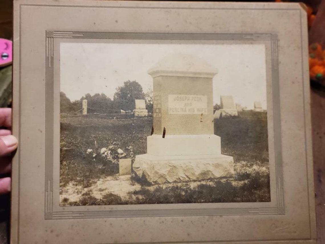 Antique Large Cemetery Cabinet Card Tombstone Black and | Etsy