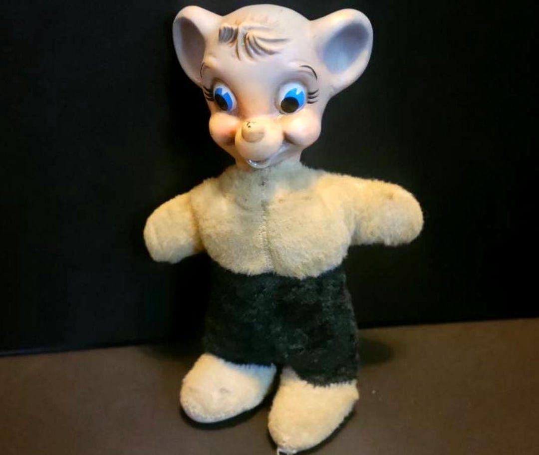 Vintage Rubber Stuffed Mouse, Stuffed Animal, Carnival, Toy, Prize - Etsy