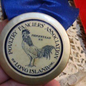 Antique Poultry Ribbon, 1915, Chicken, Award, Souvenir, Pinback ...