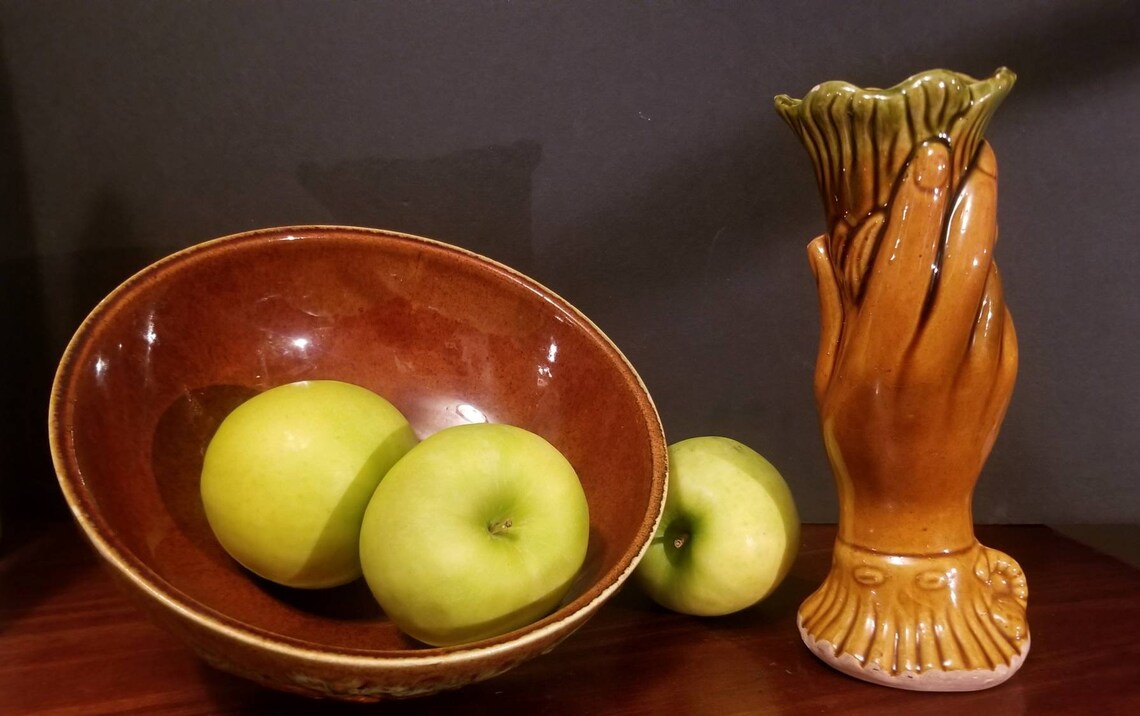 Vintage Pottery Vase Human Hand Female Hand Vase Whimsical - Etsy