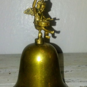 Vintage Brass Angel Bell Vintage Brass Bell Angel Playing | Etsy
