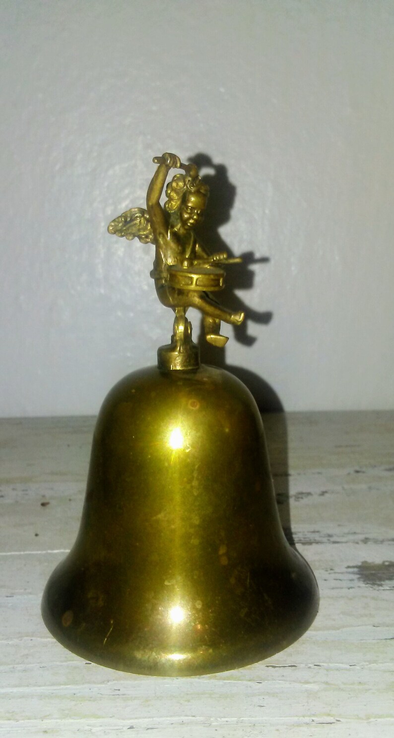 Vintage Brass Angel Bell Vintage Brass Bell Angel Playing - Etsy