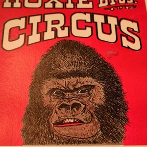 Vintage Circus Window Card, Mongo, Gorilla, Hoxie Bros. Circus, Poster ...