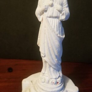 Vintage Plaster Statue of Jesus, Religious, White - Etsy