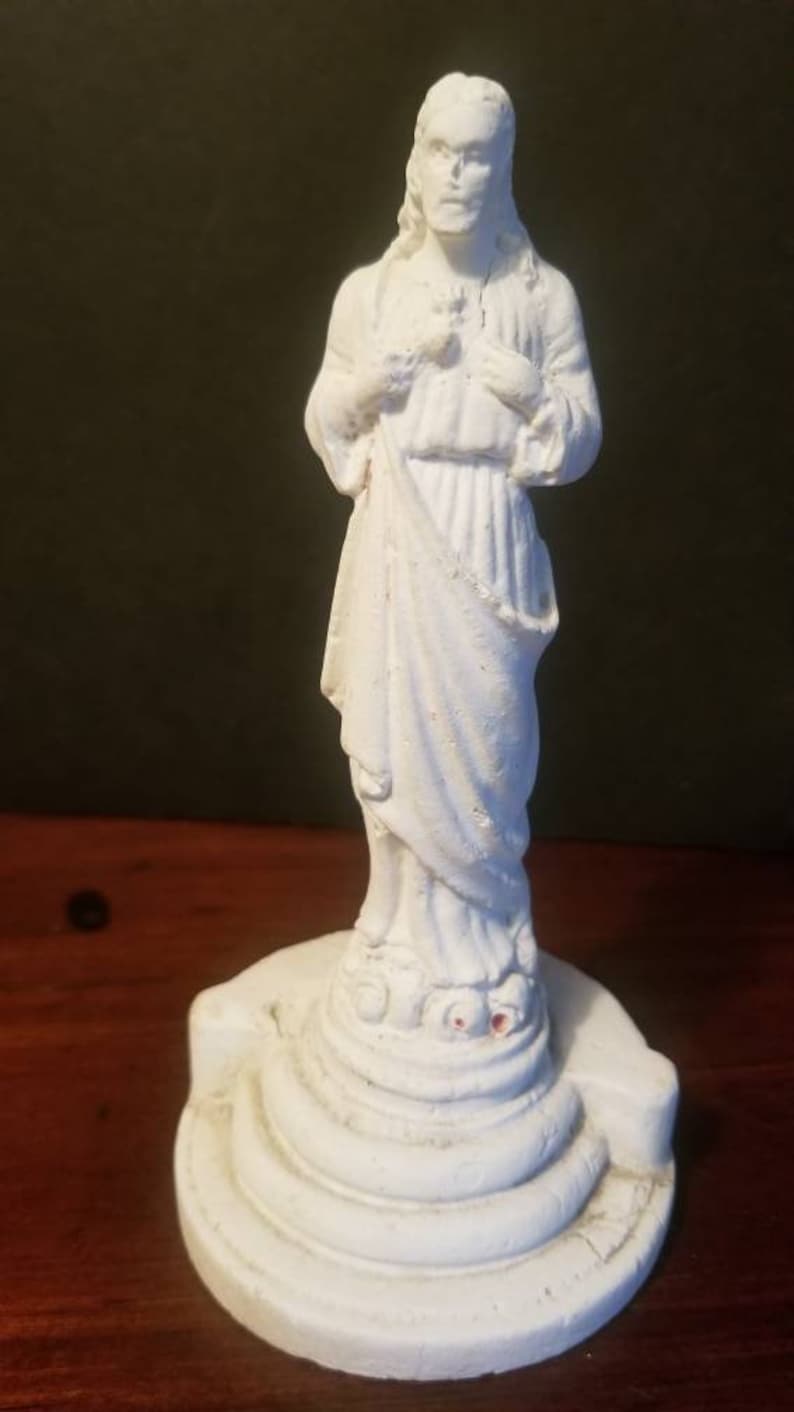 Vintage Plaster Statue of Jesus, Religious, White - Etsy