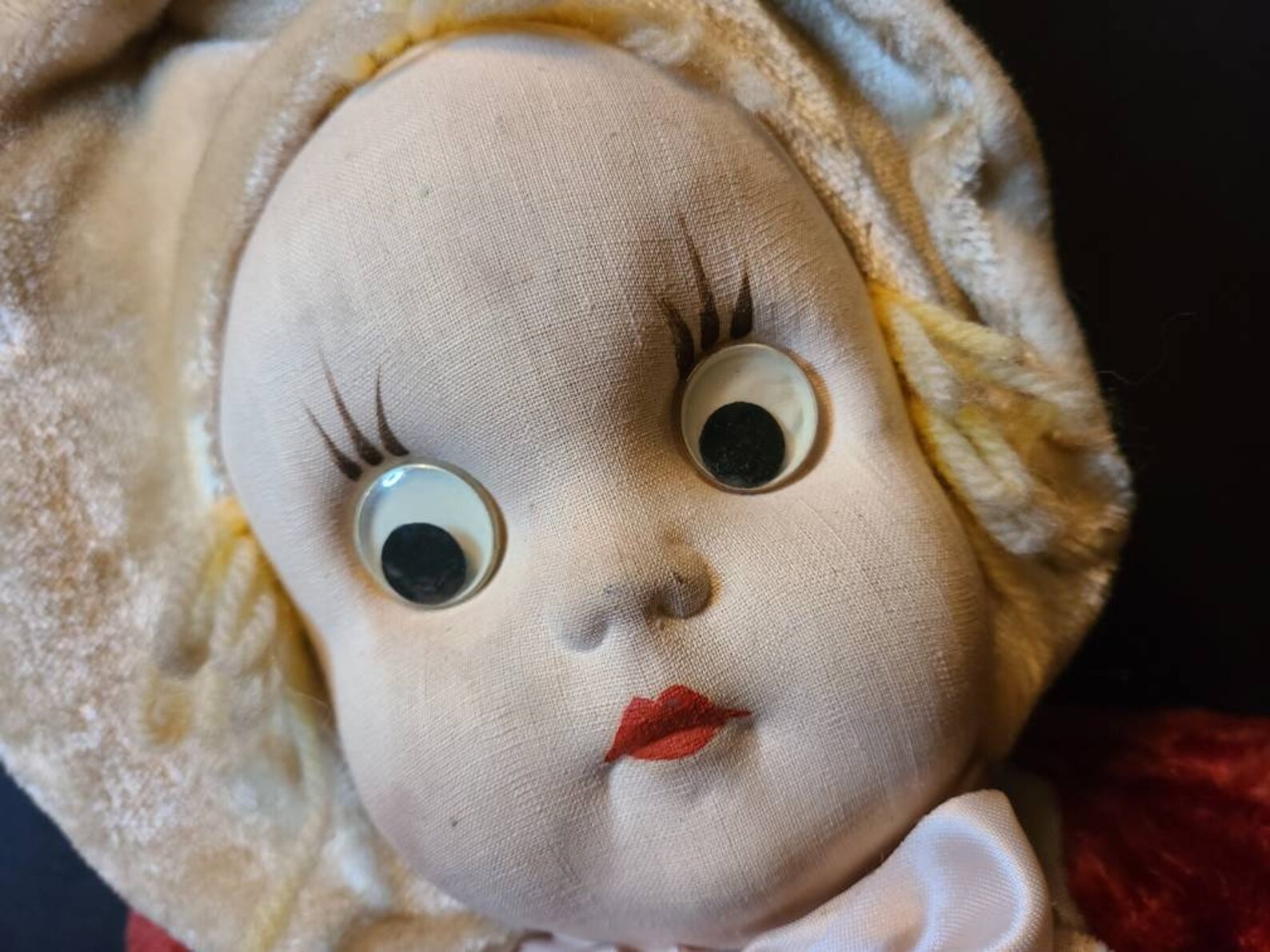Vintage Large Googly-eyed Baby With Bunny Ears Stuffed - Etsy