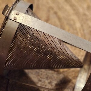 Vintage Cone Sieve With Stand, Strainer, Primitive, Farmhouse, Kitchen ...