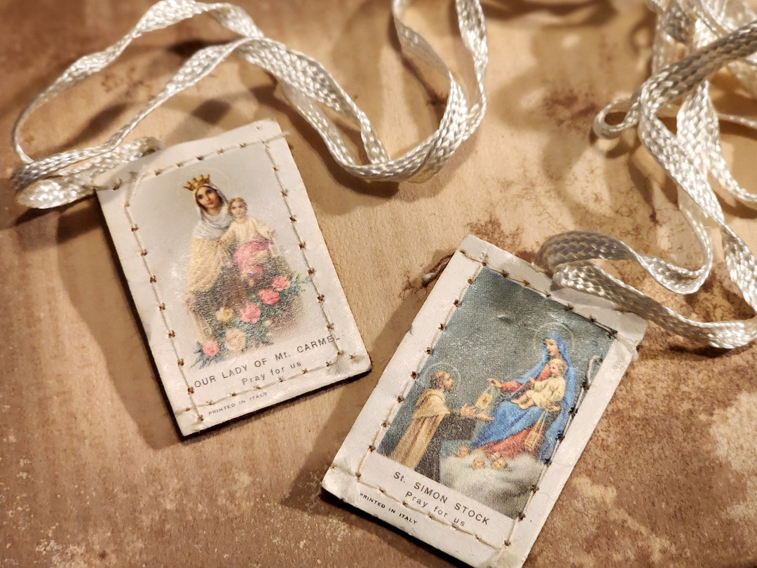 Vintage Scapular, Catholic, Christ, Religious - Etsy