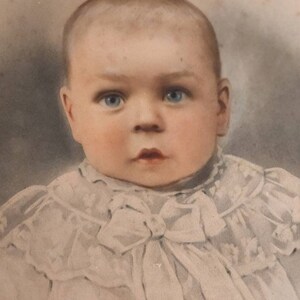 Antique Baby Portrait , Baby, Victorian, Framed, Print (19.5 X 13.5 ...