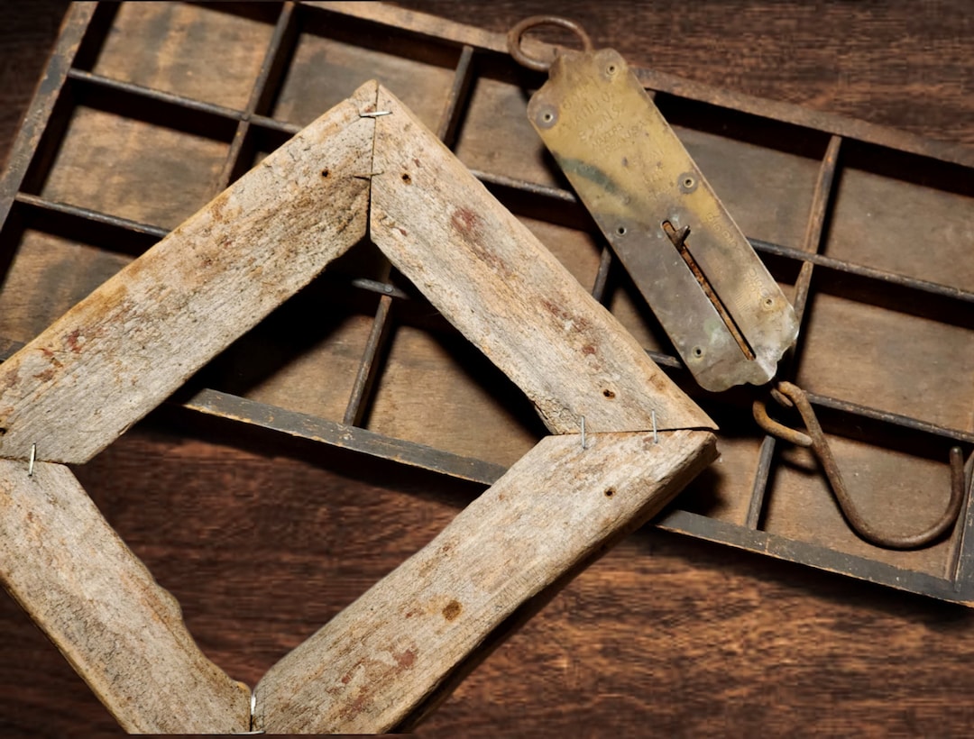 Antique Rustic Picture Frame, Primitive, Wood - Etsy