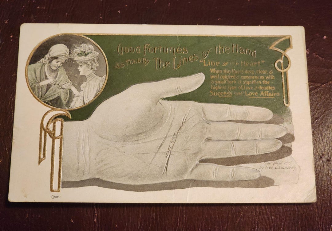 Antique Fortune Teller Postcard, Curiosities, Hand, Ephemera, 1900s - Etsy