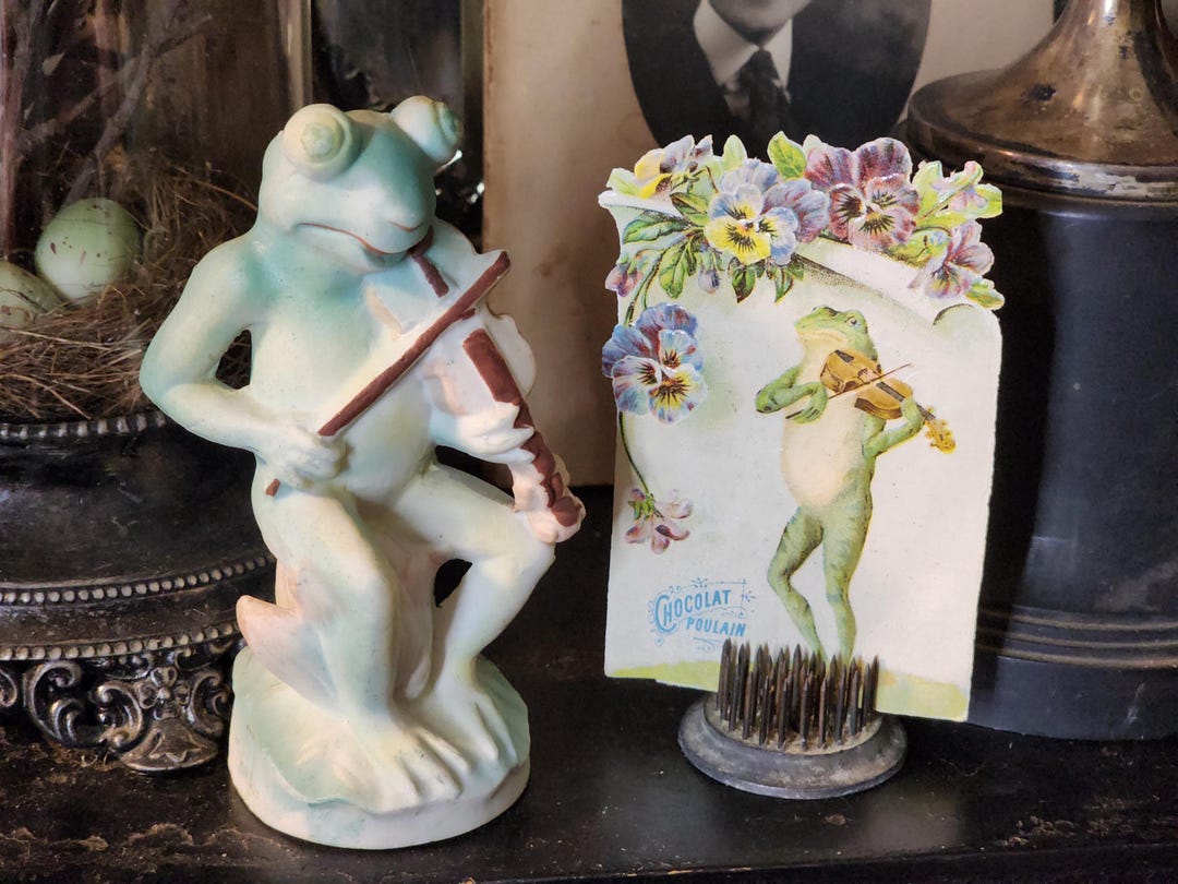 Antique Trade Card, Ephemera, Frog, Frog Playing Violin ...