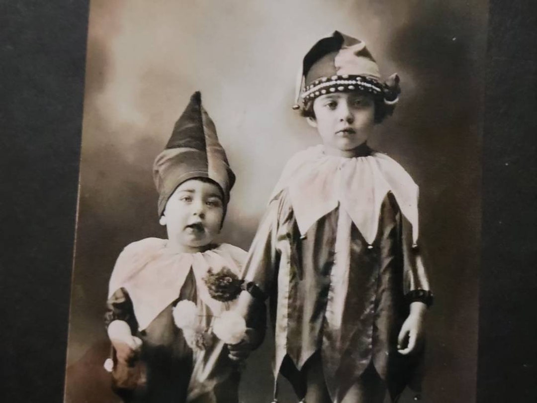 1900's Boy Clown Photo, Reprint, Jester, Halloween Costume, Pierrot ...