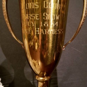 Vintage Loving Cup Trophy Engraved Trophy Cup Horse Trophy - Etsy
