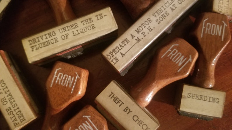 Vintage Police Wood Handled Rubber Stamps Police Department - Etsy