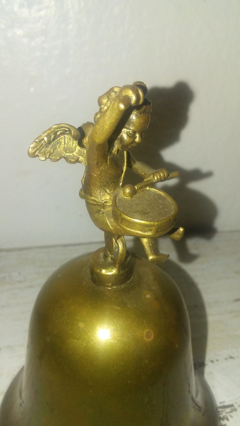Vintage Brass Angel Bell Vintage Brass Bell Angel Playing - Etsy