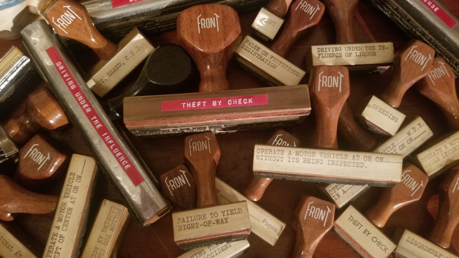 Vintage Police Wood Handled Rubber Stamps Police Department - Etsy